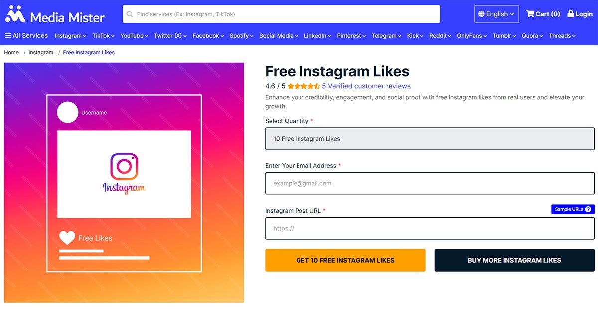 5 Best Sites to Get Free Instagram Likes Compared